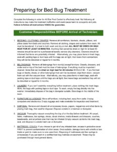 Bed Bug Service Customer Preparations | All Star Pest Control Wichita